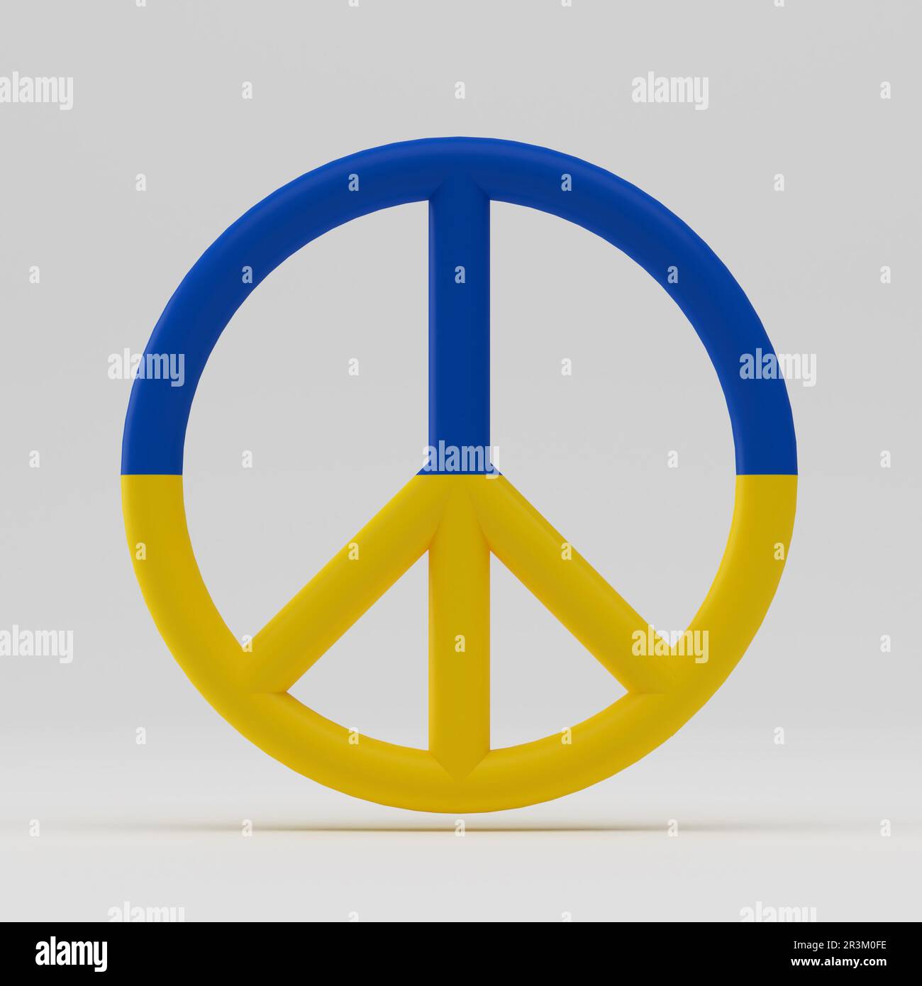 Colored peace symbol in front of background - 3D Illustration Stock ...