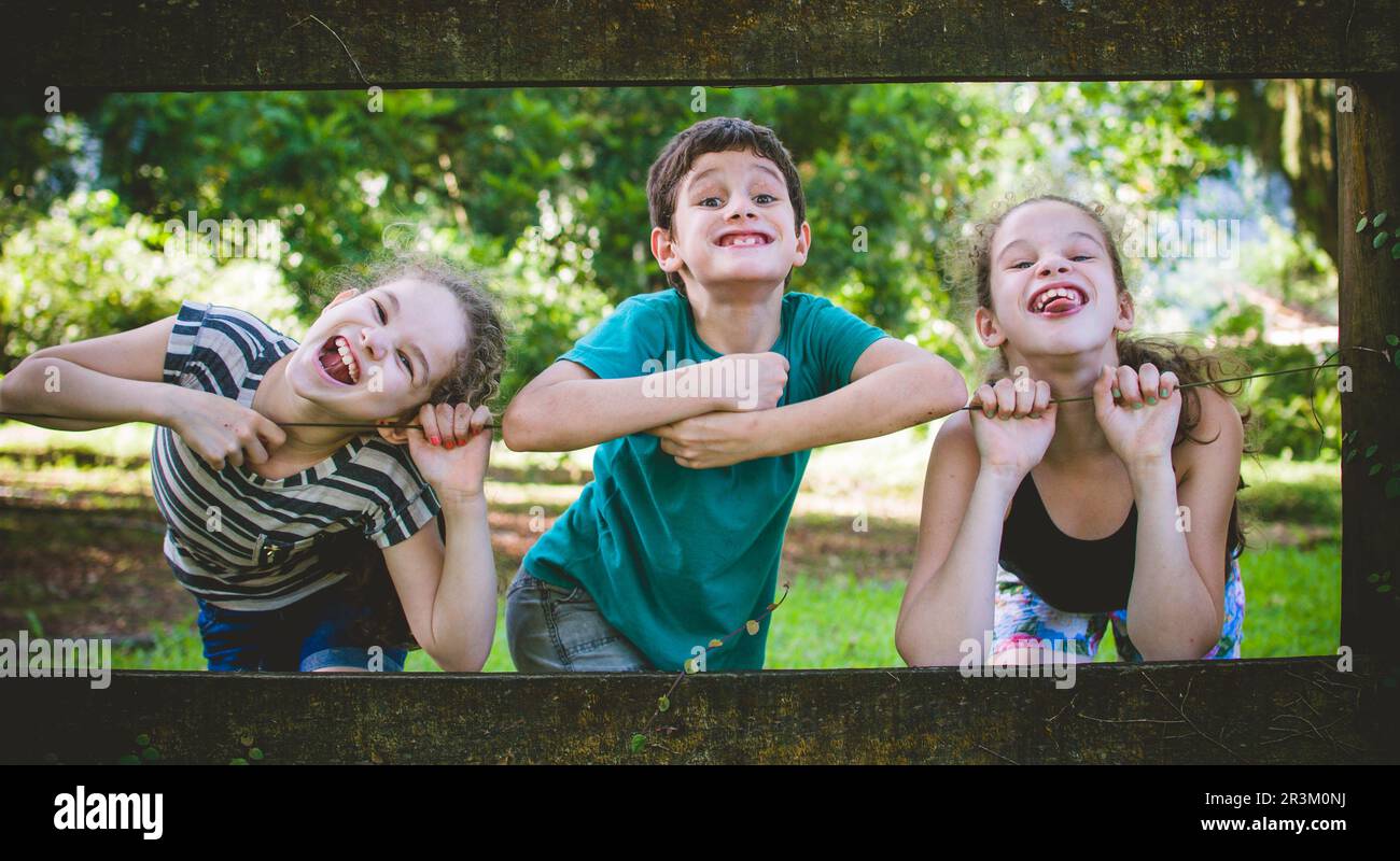 Child making funny faces hi-res stock photography and images - Alamy