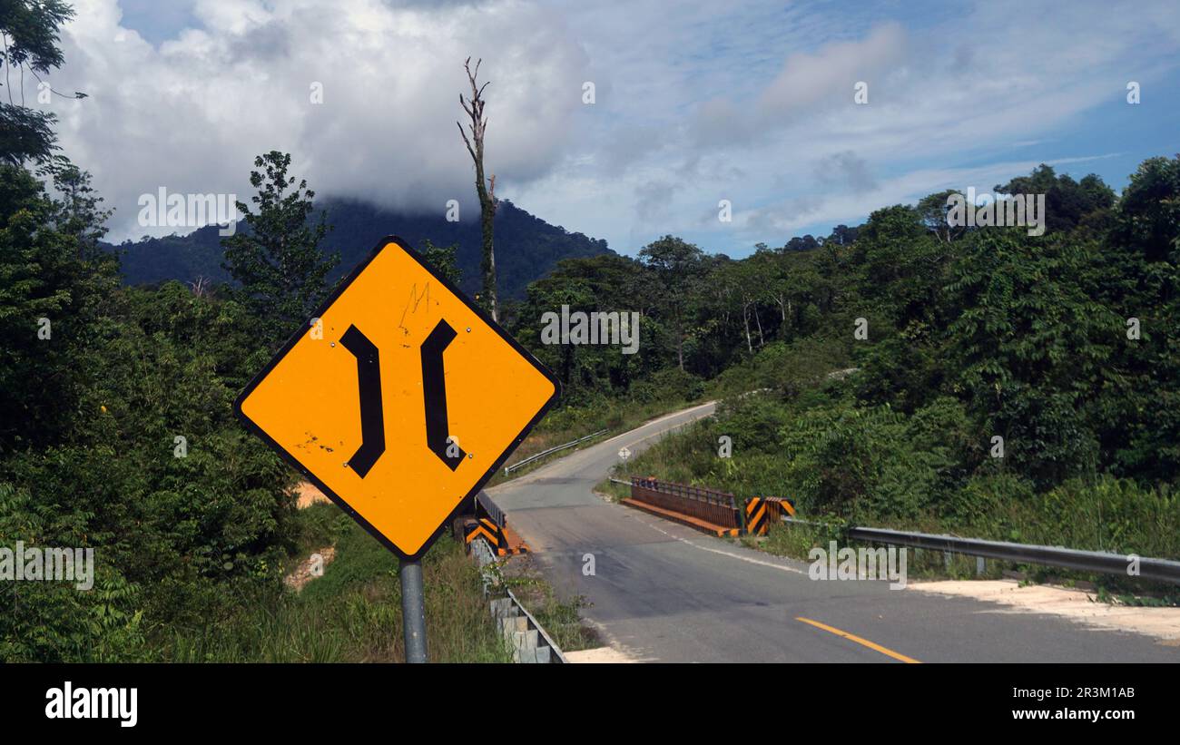 The Sign Board of bridge at Indonesia Stock Photo - Alamy