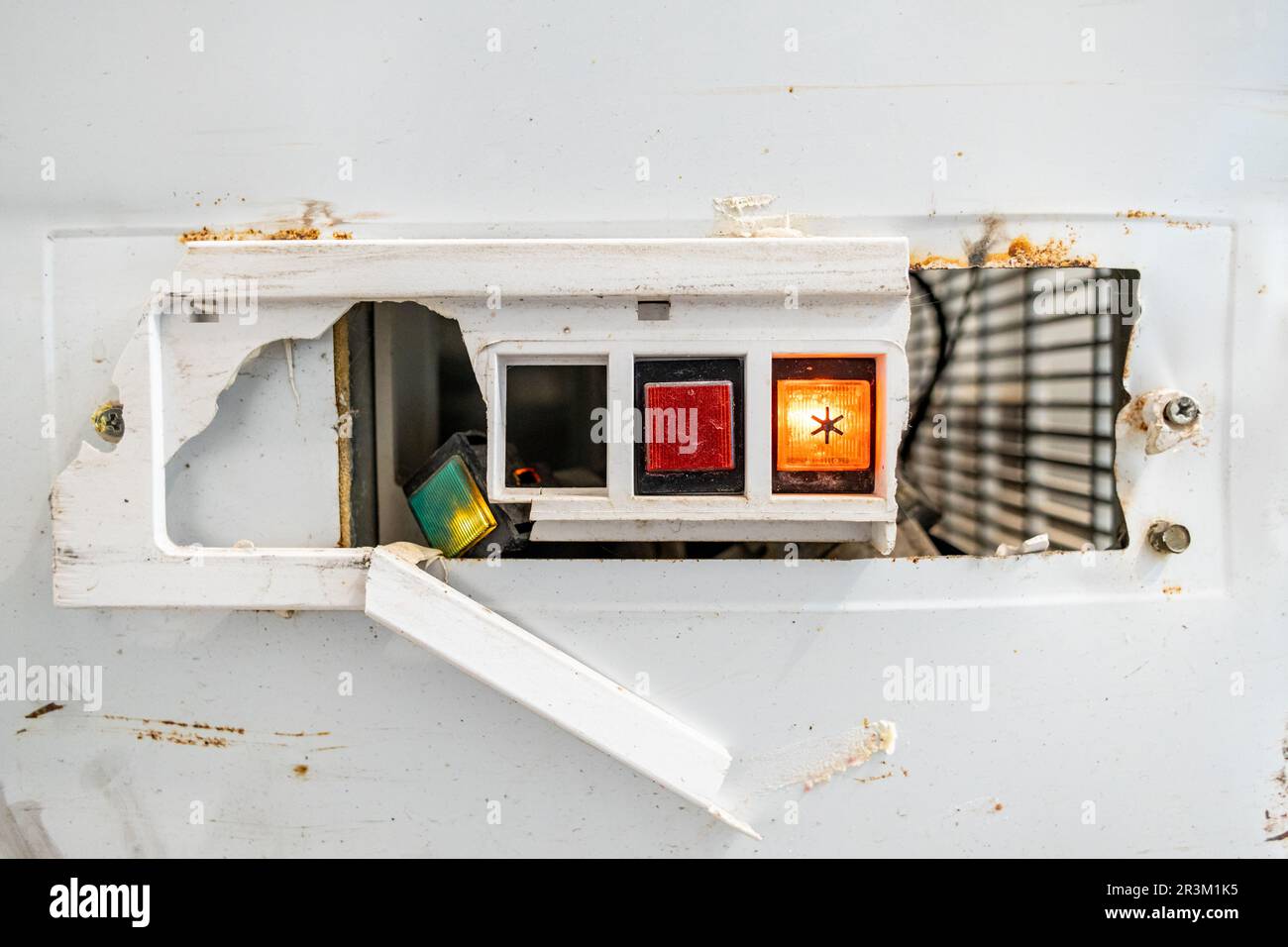 Defective electrical equipment risk of accident electric shock Stock ...