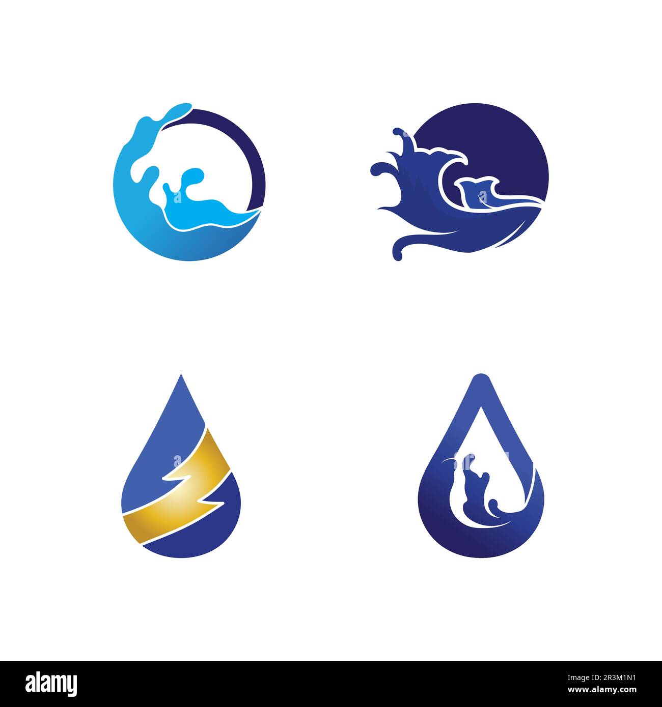 Wave water logo symbol hi-res stock photography and images - Alamy