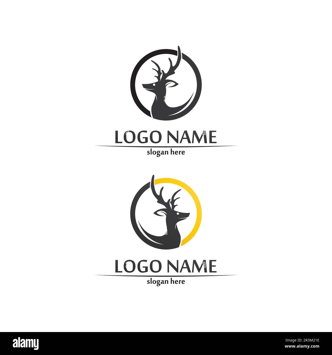 deer logo animal horn and mammal design and graphic vector Stock Vector ...