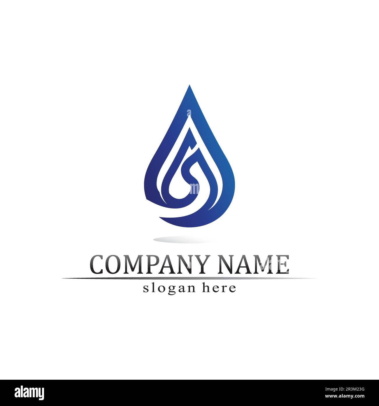 Wave water logo symbol hi-res stock photography and images - Alamy