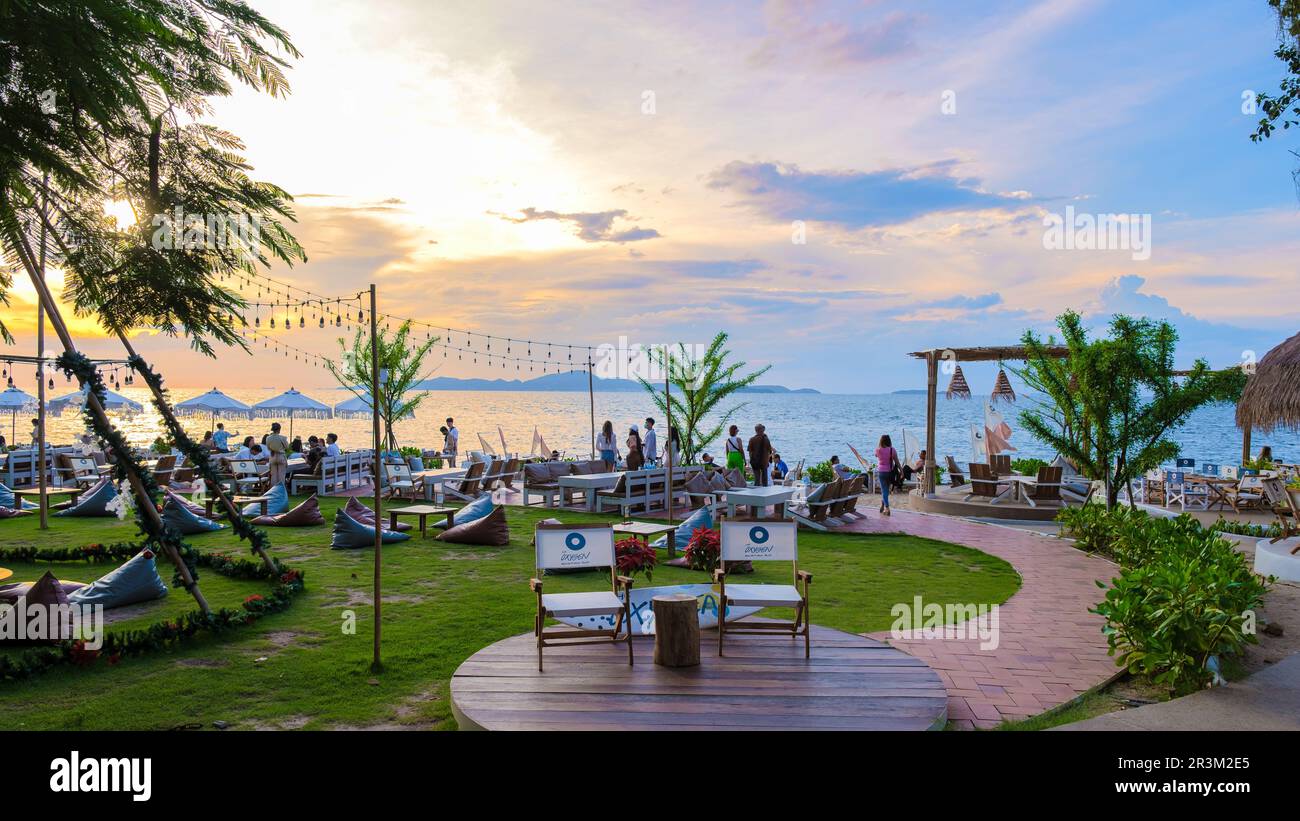 Pattaya Thailand , view at the cafe restaurant the Oxygen beachfront ...