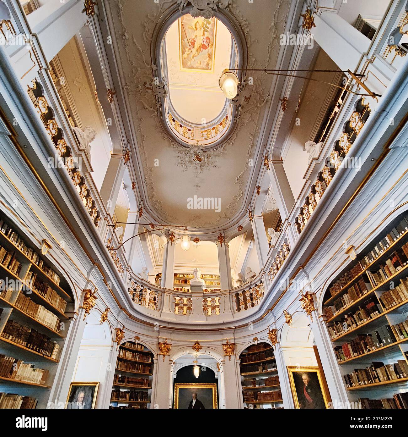 Duchess Anna Amalia Library, Rococo Hall, UNESCO World Heritage, Weimar ...