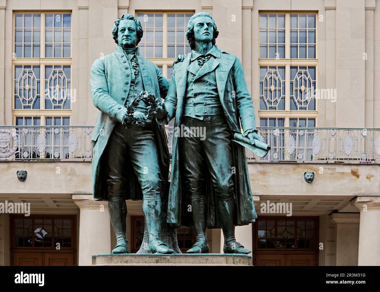 Double statue Goethe Schiller Monument by Ernst Rietschel, Weimar ...