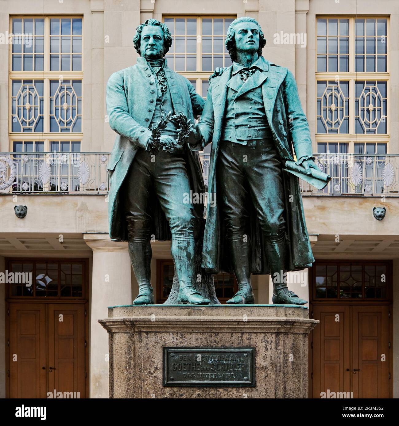 Double statue Goethe Schiller Monument by Ernst Rietschel, Weimar ...