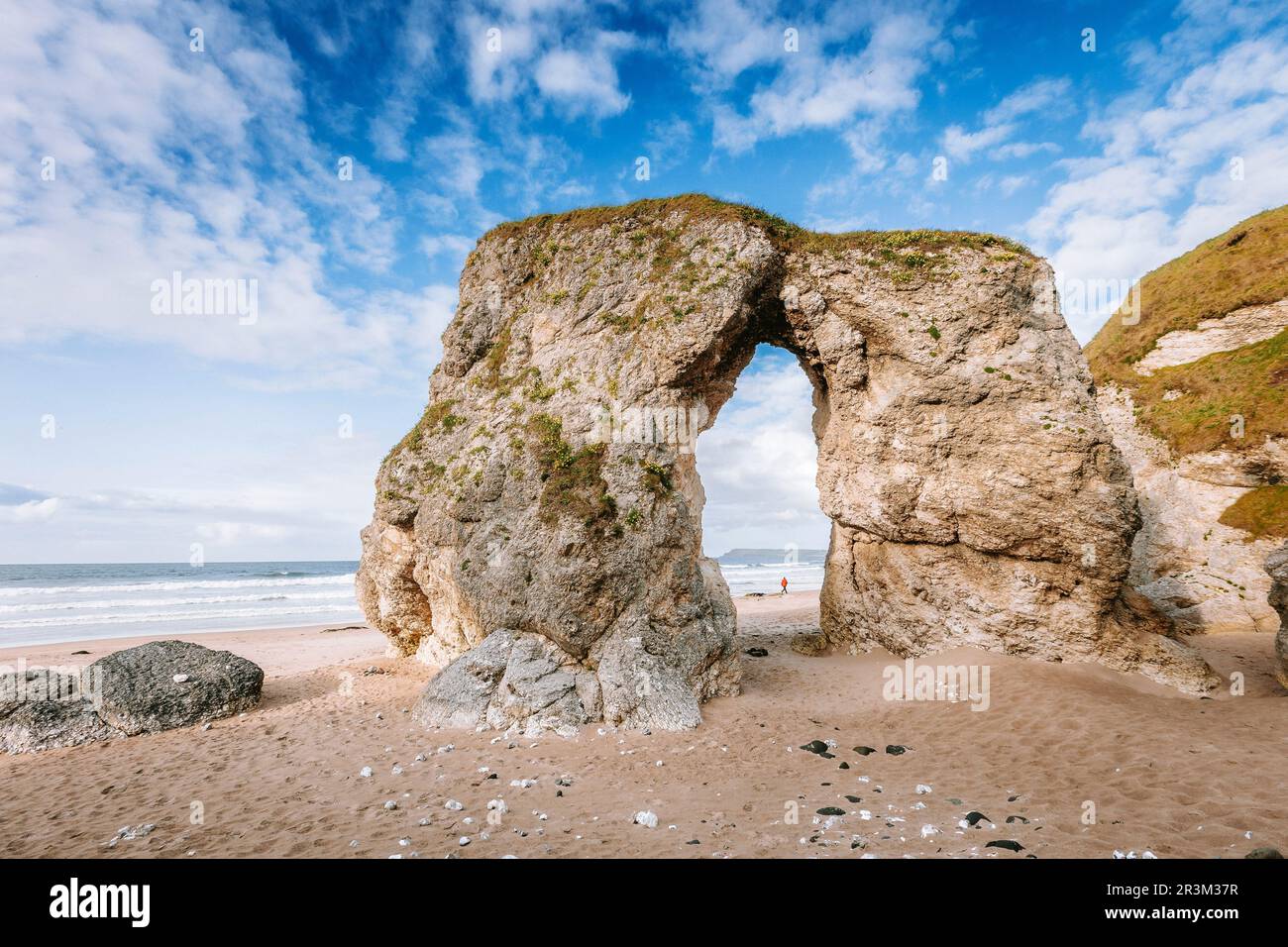 Sea Arch at White Rocks Beach, Portrush, Northern Ireland Stock Photo ...