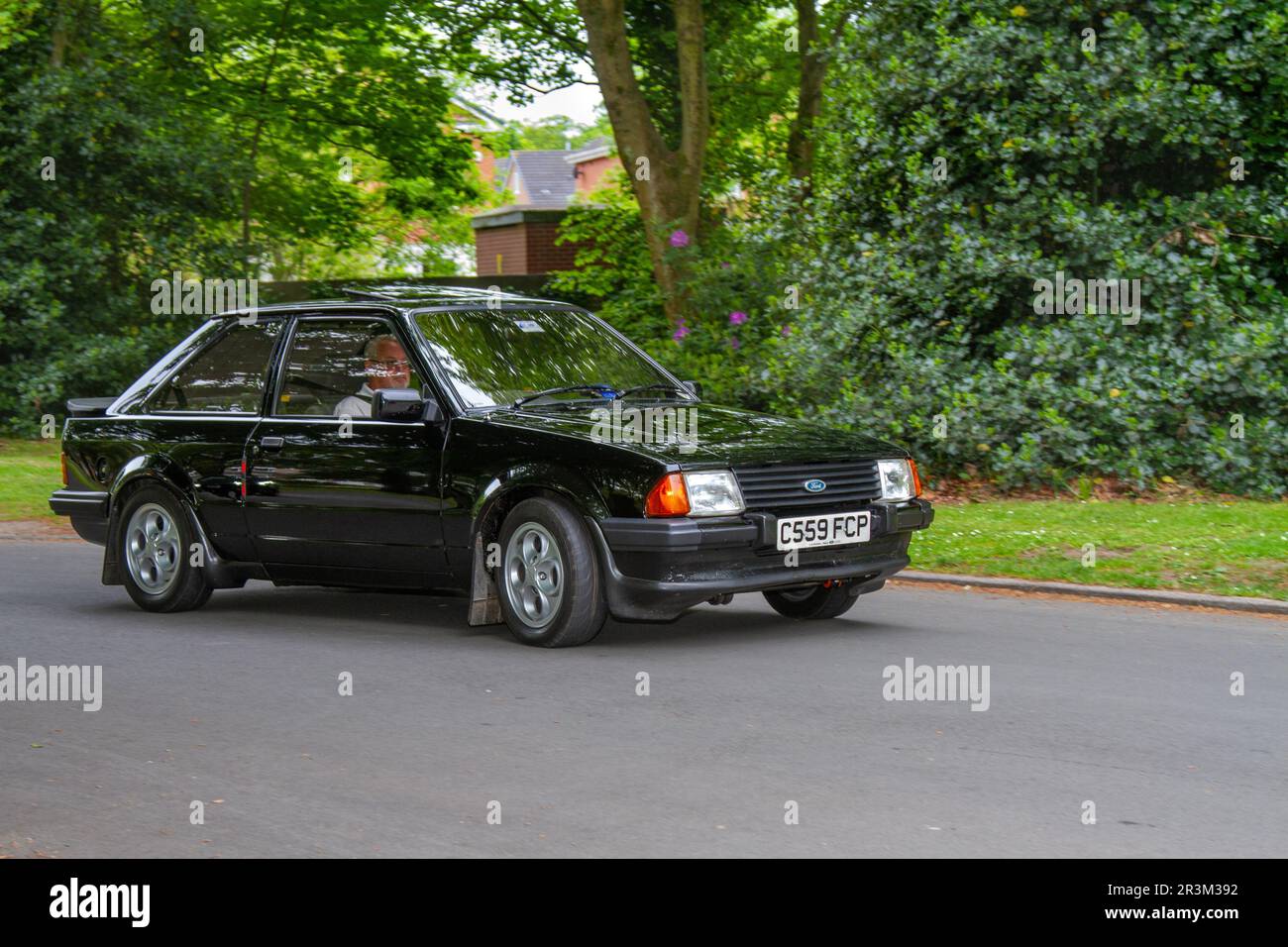 1995 90s nineties Black Ford Escort XR3 ; at Lytham Hall St Annes ...