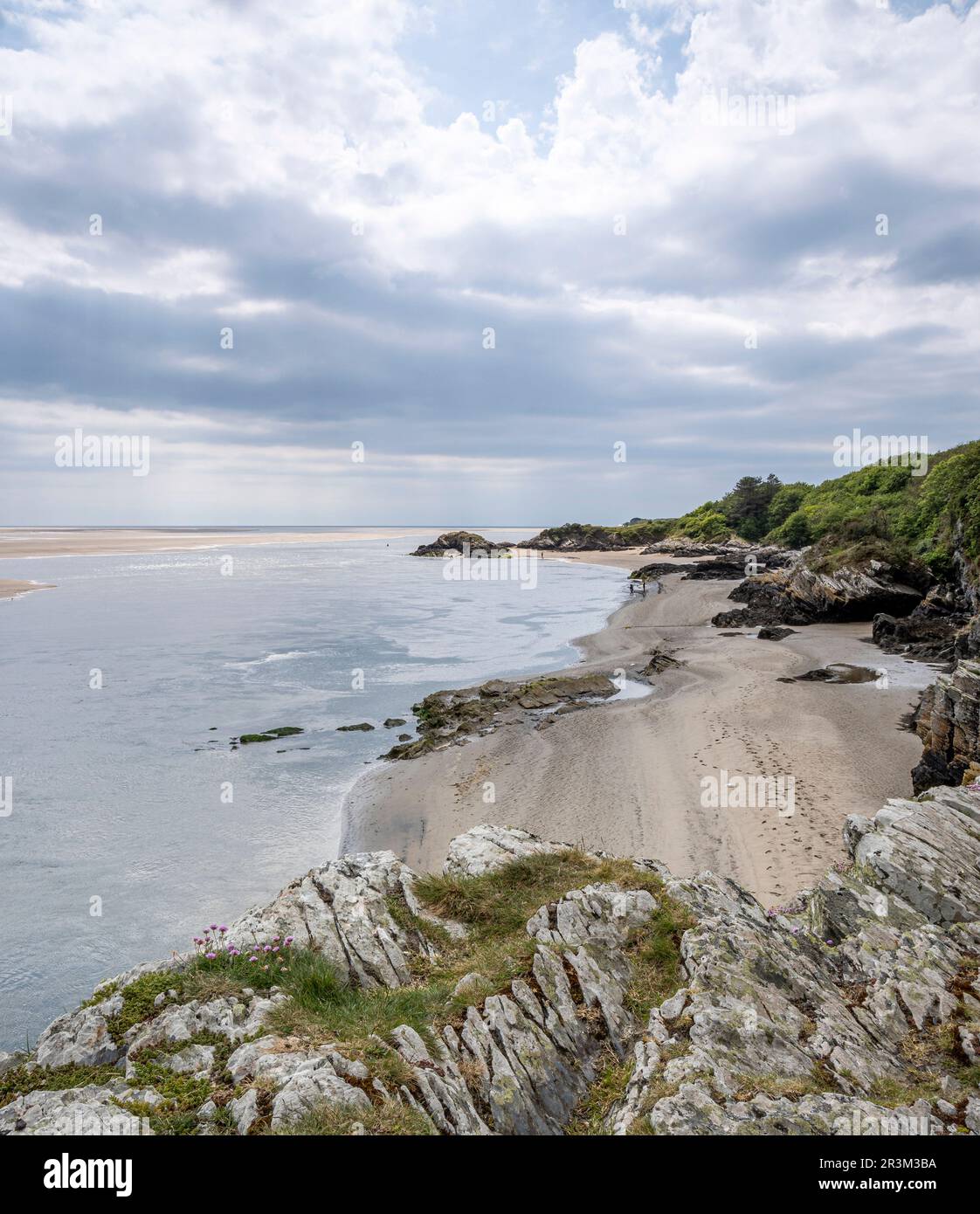 A view looking west towards Blackrock Sands from Borth-y-Gest, near ...