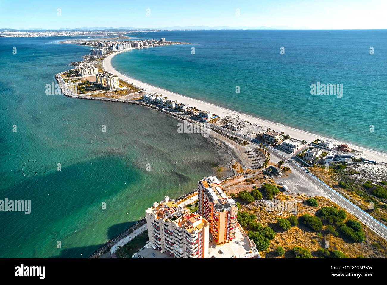 Spit of the spanish town of La Manga del Mar Menor. Murcia. Spain Stock ...