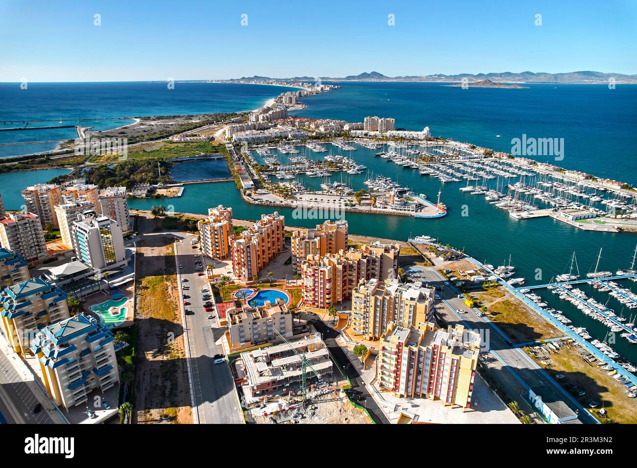 Marina in the spanish town of La Manga del Mar Menor. Murcia. Spain ...