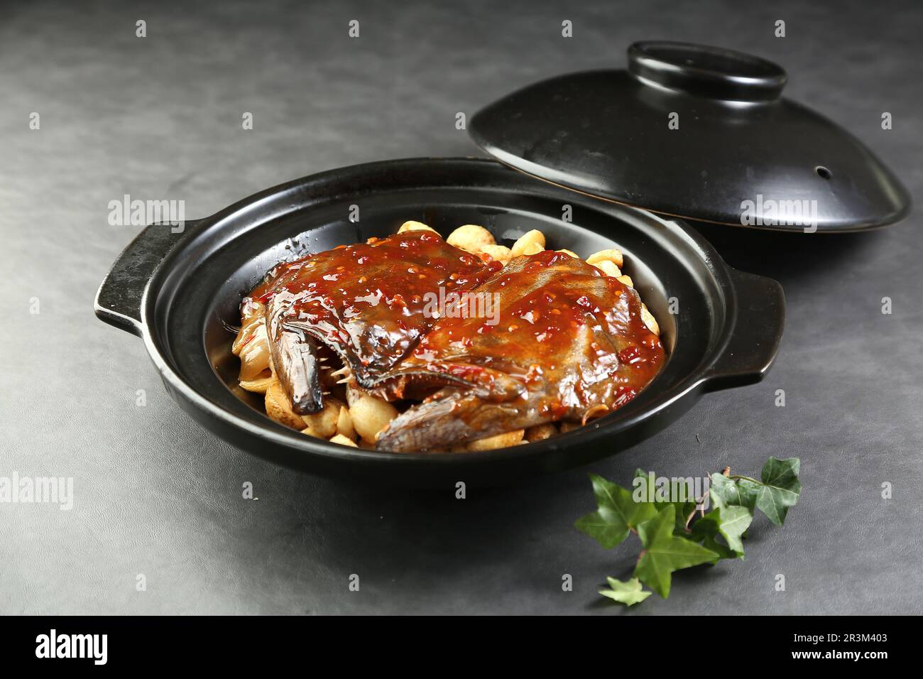 steam Bastard flounder fish head Stock Photo - Alamy
