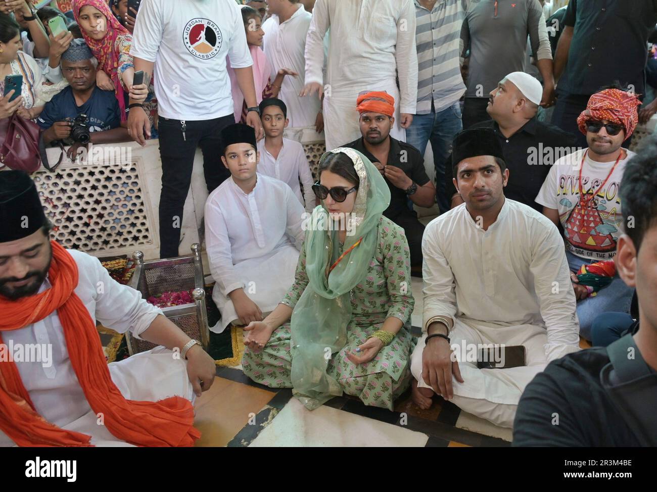 Ajmer, India. 21st May, 2023. Bollywood actress Sara Ali Khan visited Ajmer Sharif Dargah, to ...