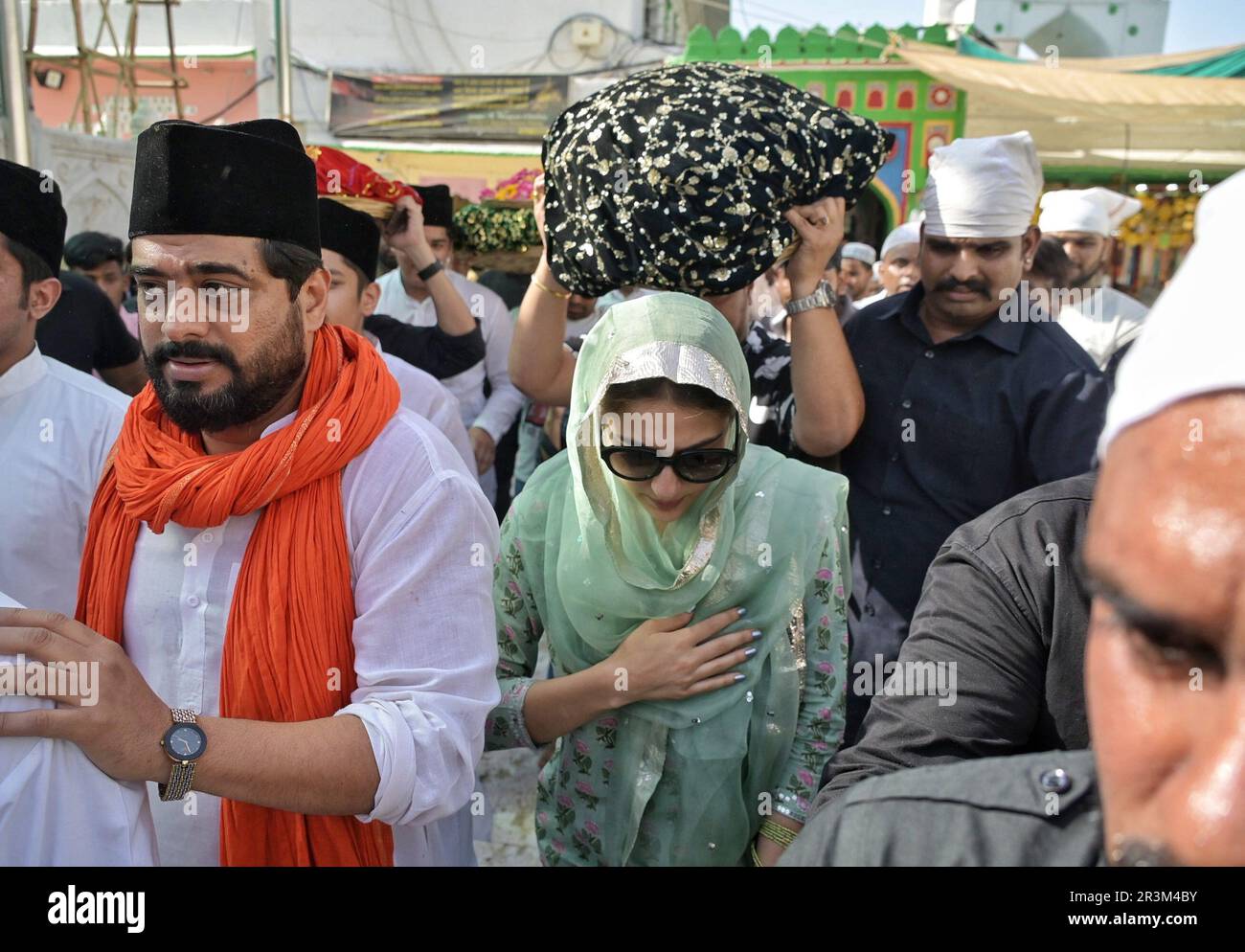 Ajmer, India. 21st May, 2023. Bollywood actress Sara Ali Khan visited Ajmer Sharif Dargah, to ...