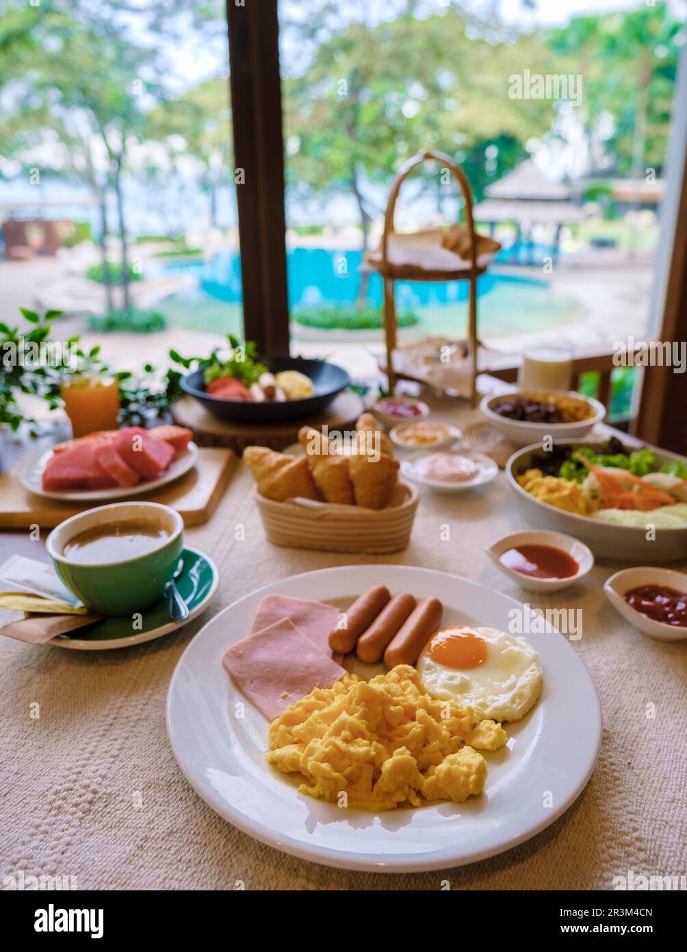 Luxury Western breakfast in hotel Stock Photo - Alamy