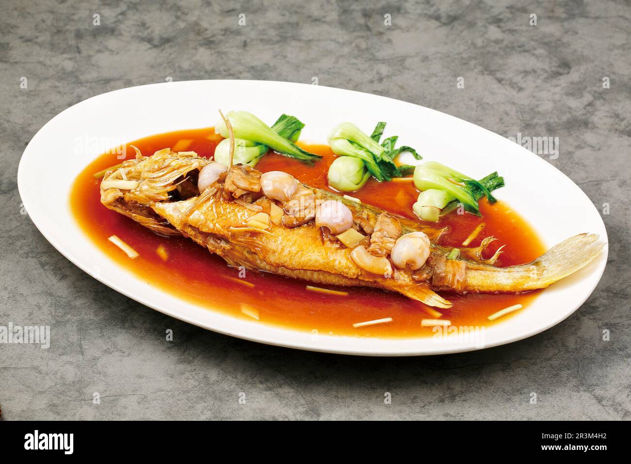 Chinese Cuisine Braised Yellow Crocker Fish Stock Photo - Alamy