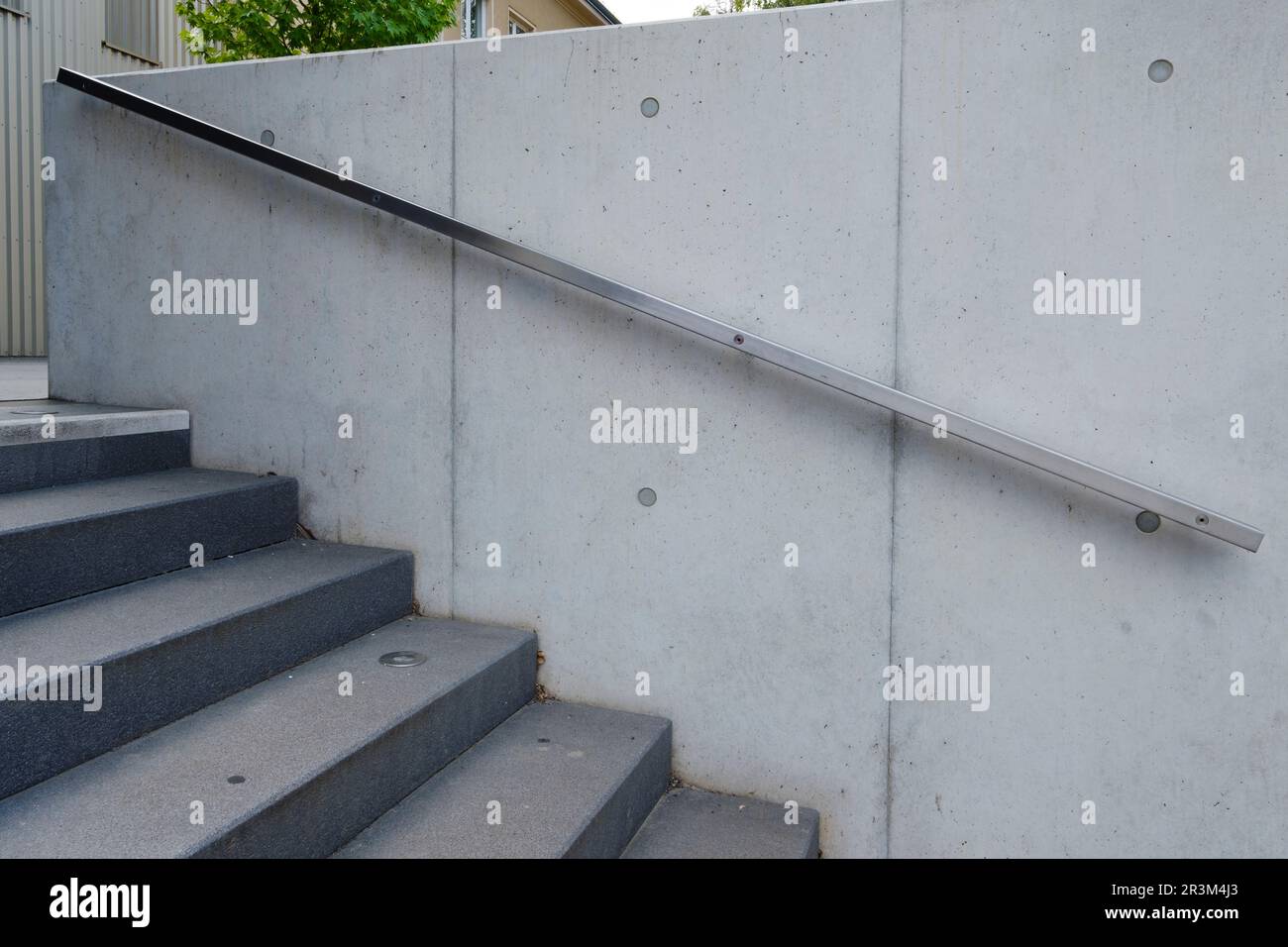 Stairs with handrail Stock Photo - Alamy