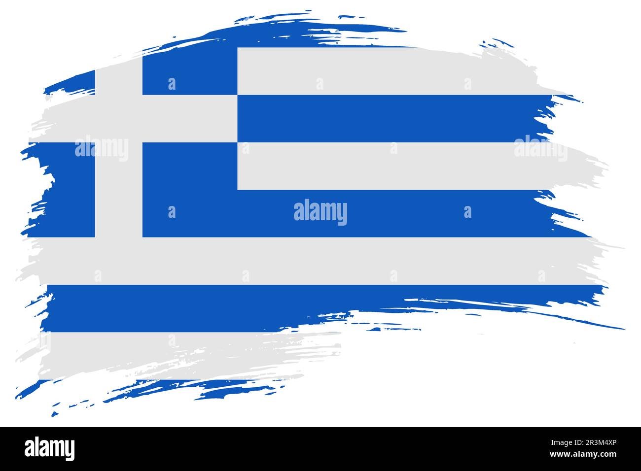 Greece brush stroke flag vector background. Hand drawn grunge style ...
