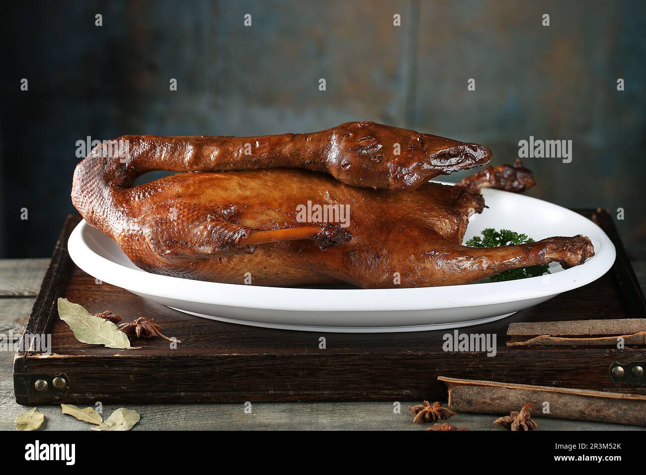 Marinated Goose, traditional gourmet roast goose Stock Photo - Alamy