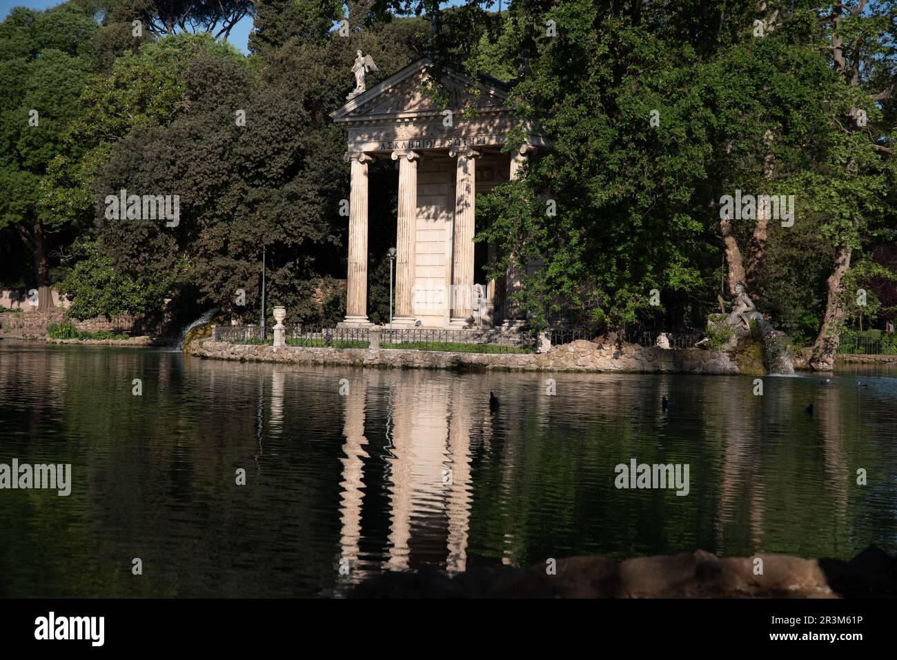 Sunny Day And Greenery In Rome, Italy Park Stock Photo - Alamy
