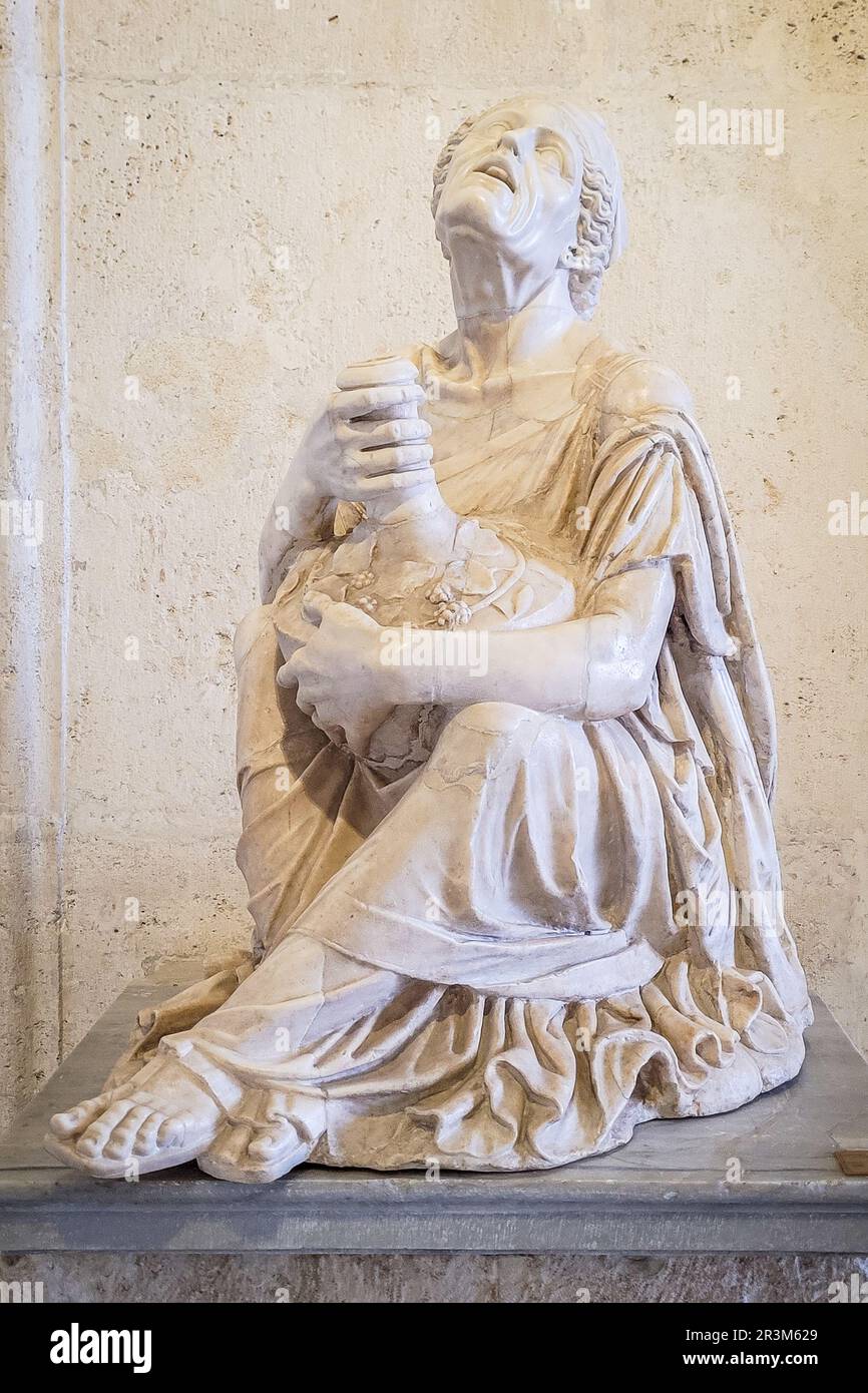 Marble Drunk Old Woman Statue At The Capitoline Museum In Rome, Italy ...