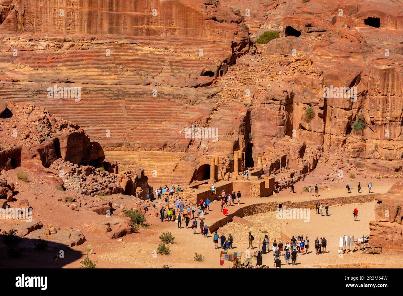 Nabatean amphitheatre in Petra, Jordan Stock Photo - Alamy