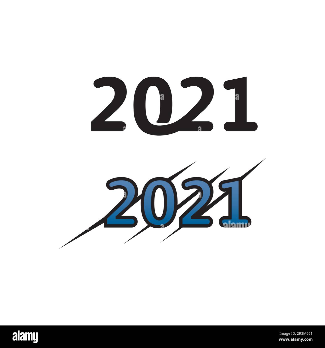 Number 21 logo design Cut Out Stock Images & Pictures - Alamy