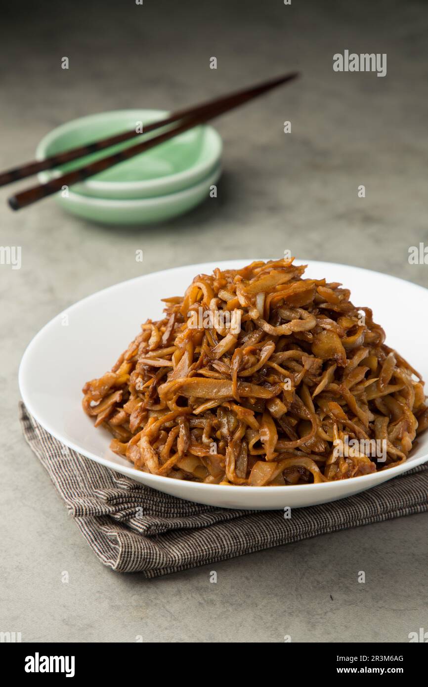 Chinese food stir fried bamboo shoots and shoots hi-res stock ...