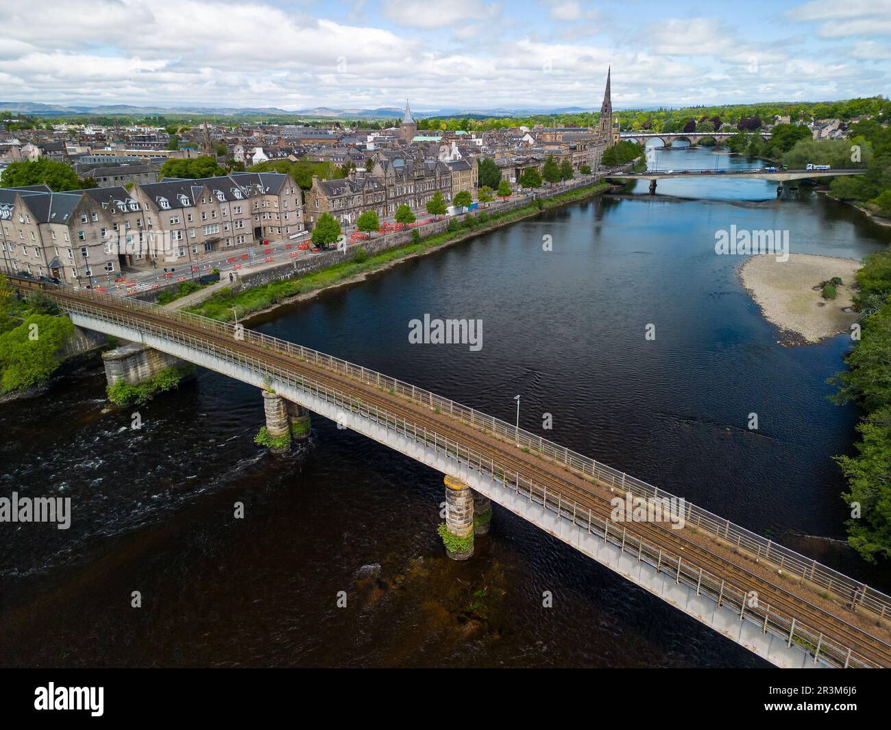 Aerial photo Perth, Perthshire, Scotland, UK Stock Photo - Alamy