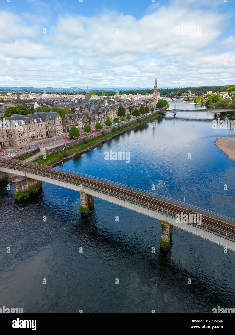 Aerial photo Perth, Perthshire, Scotland, UK Stock Photo - Alamy