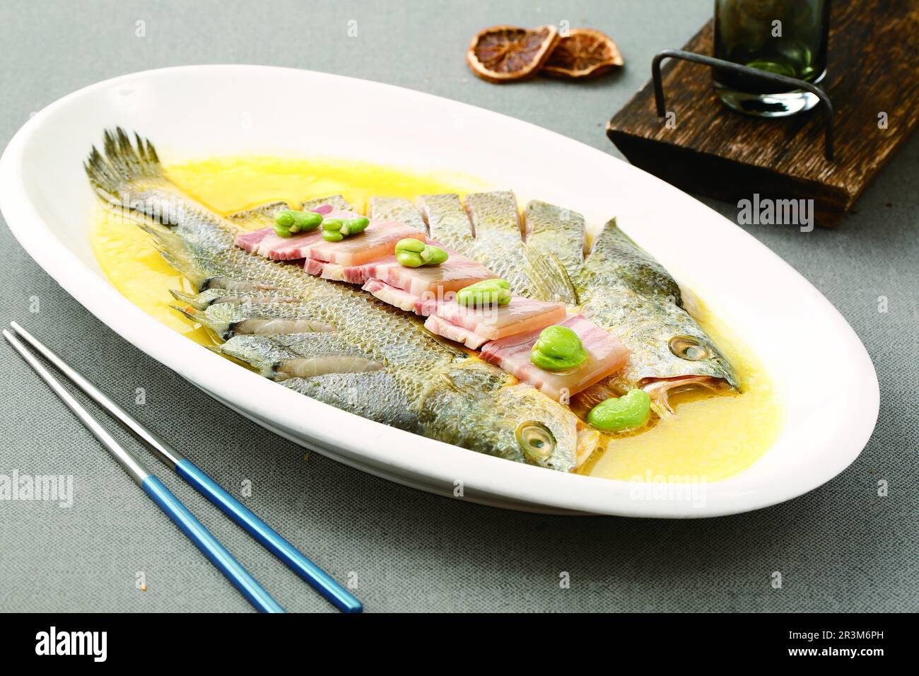 Steamed Yellow Crocker Fish with Cured Pork Belly (Chinese Bacon Stock ...