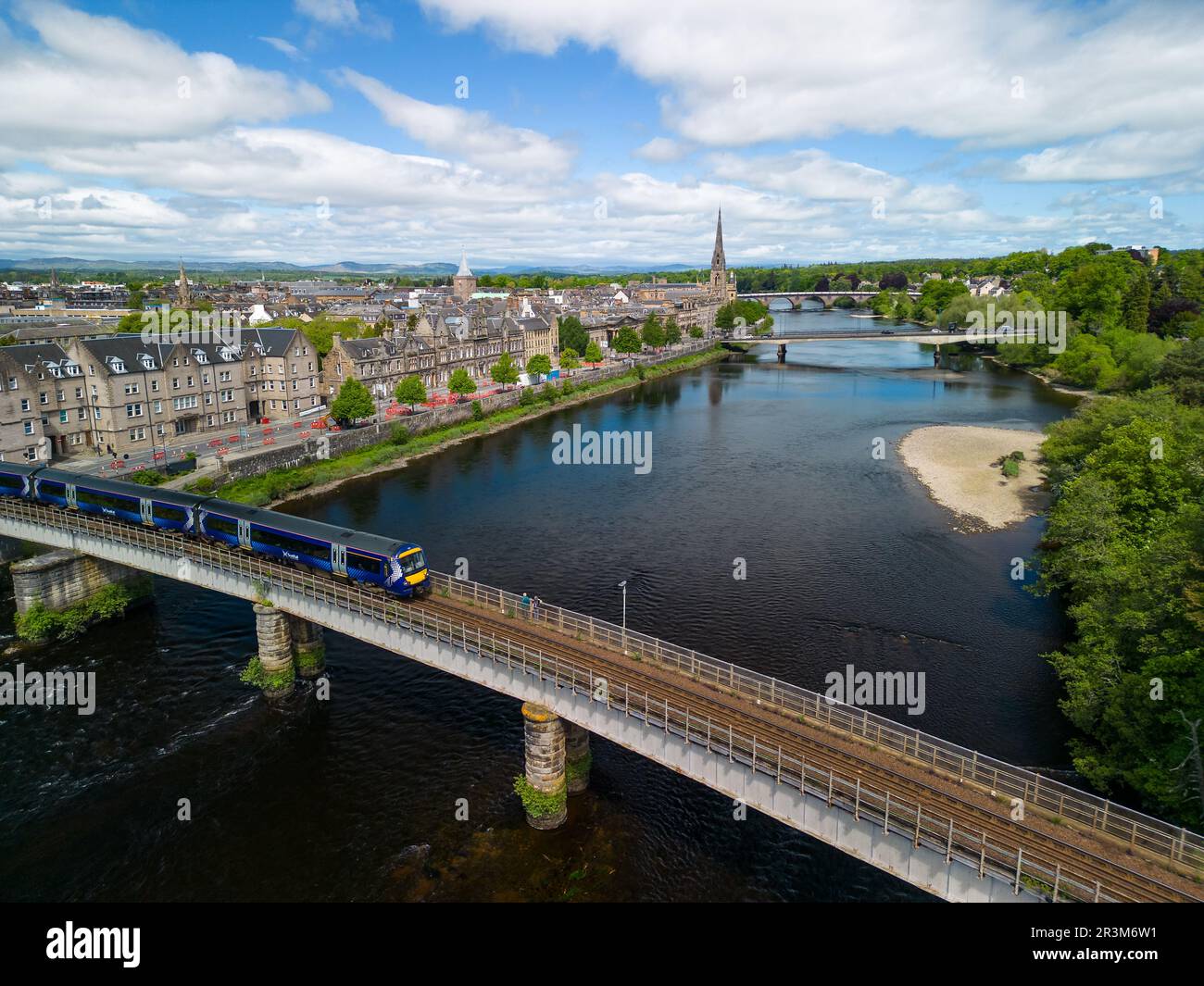 Aerial photo Perth, Perthshire, Scotland, UK Stock Photo - Alamy