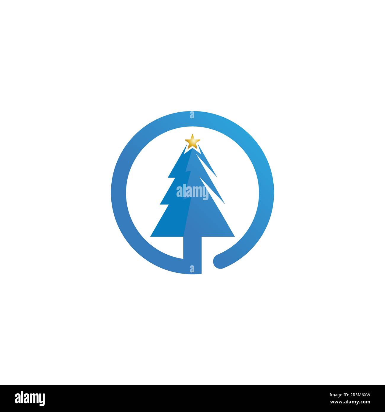 merry Christmas icon Tree vector illustration and logo design Stock ...