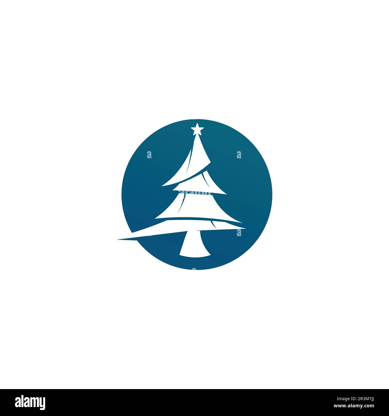 merry Christmas icon Tree vector illustration and logo design Stock ...