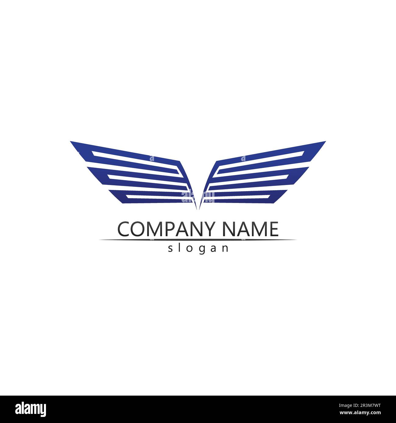 Black wing logo symbol for a professional designer Stock Vector Image ...