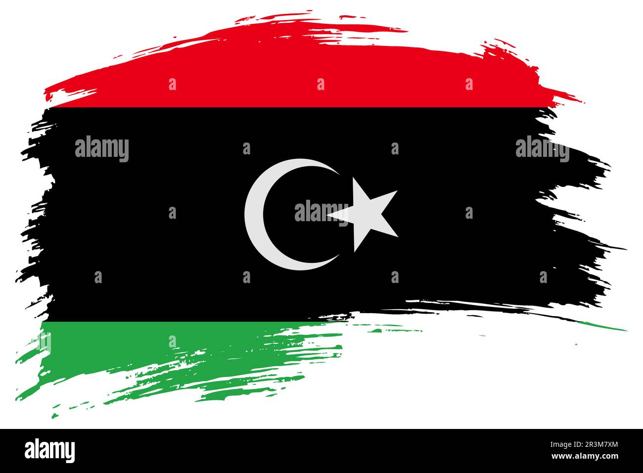 Libya brush stroke Stock Vector Images - Alamy