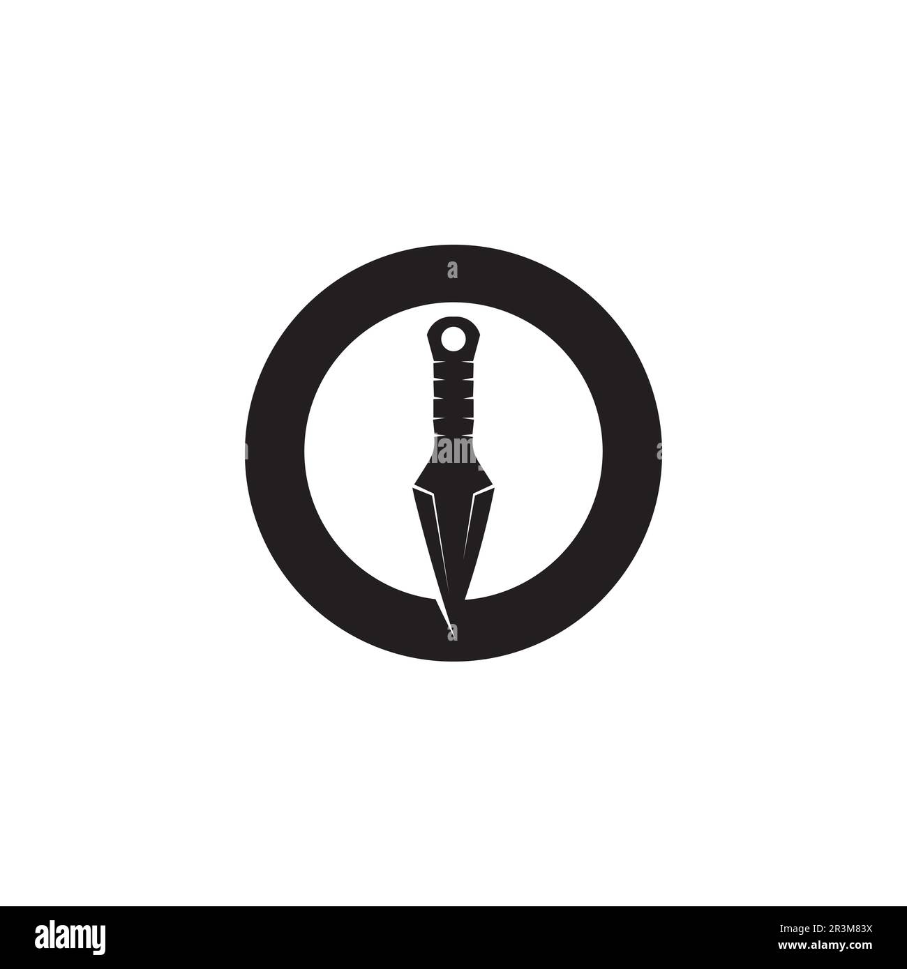 Cross swords, saber and blade logo icon flat Simple vector symbol and ...