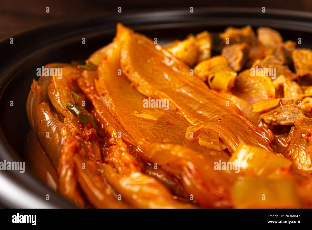 Pork aged kimchi steamed dish made with pork and aged kimchi Stock ...