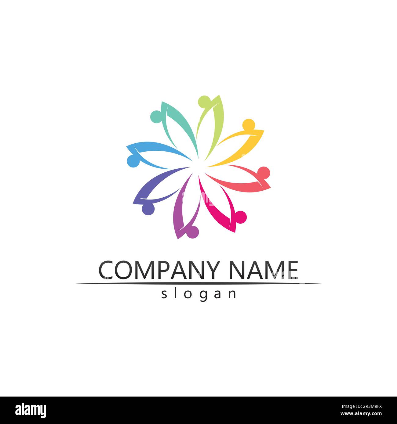 people Community vector logo care, group network and social icon design ...