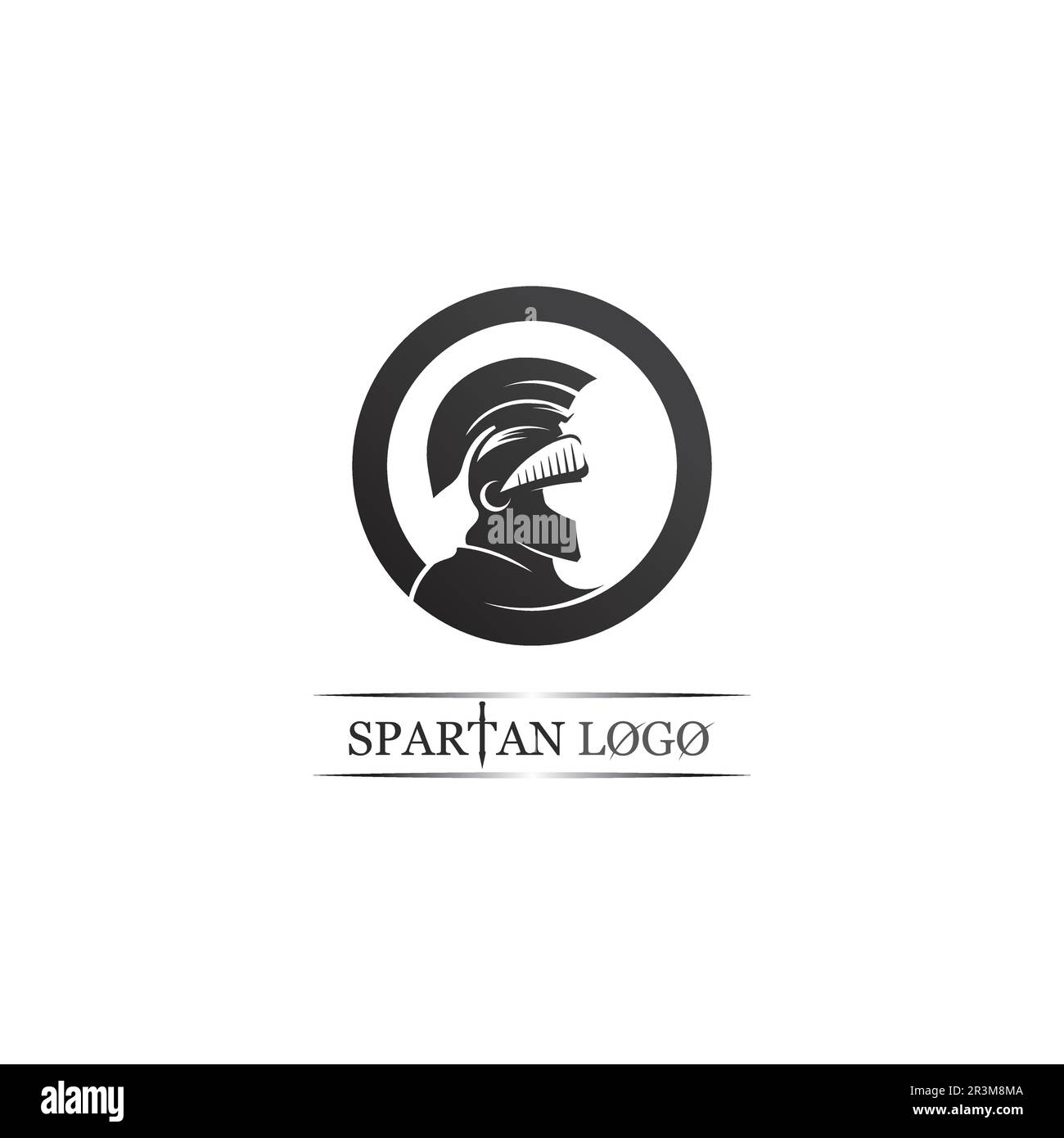 Spartan helmet logo template vector icon design Stock Vector Image ...