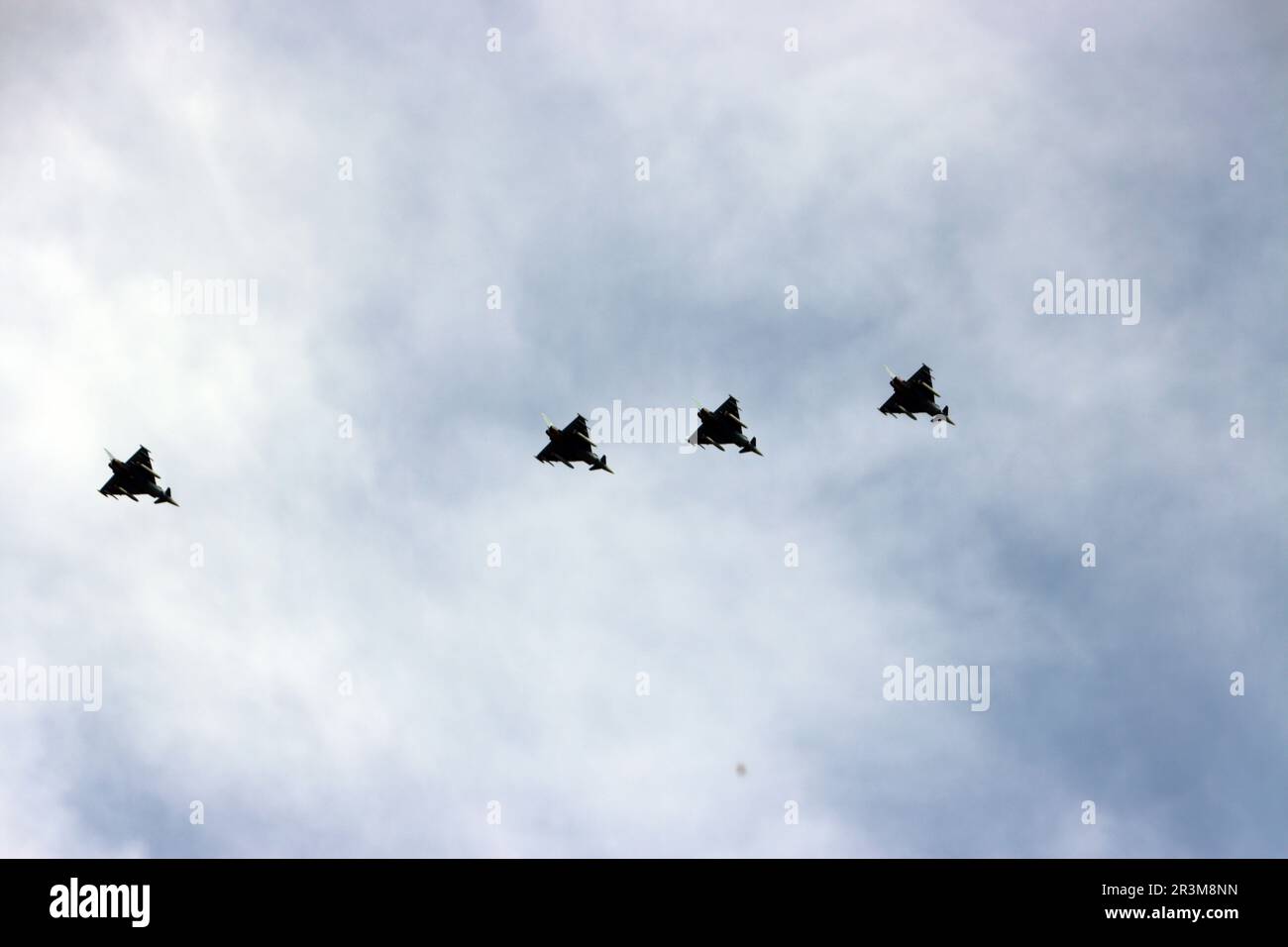 Eurofighter formation of Tactical Air Force Squadron 31 Boelcke NÃ ...