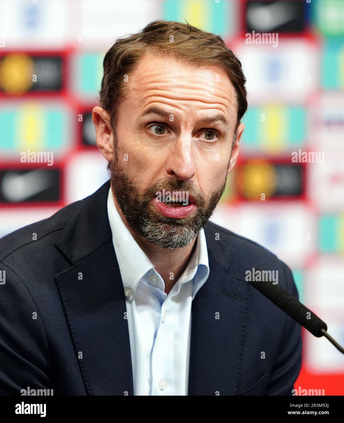 England manager Gareth Southgate during a press conference at Wembley ...