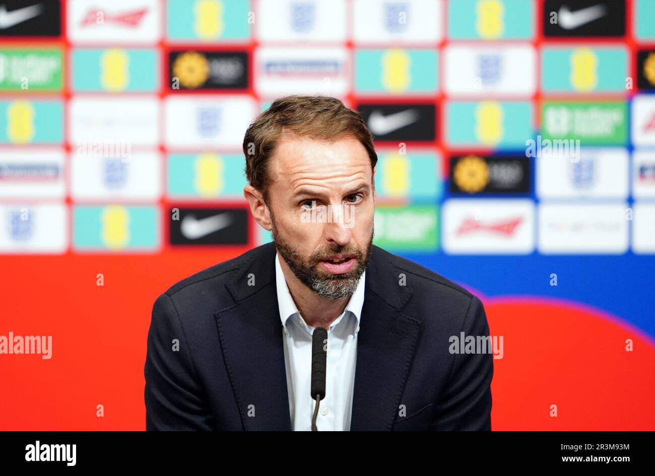 England manager Gareth Southgate during a press conference at Wembley ...
