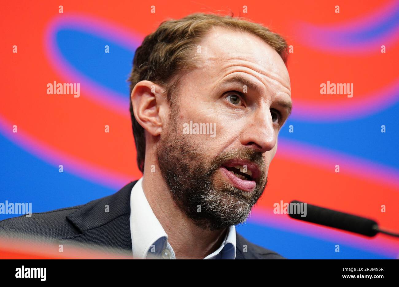 England manager Gareth Southgate during a press conference at Wembley ...