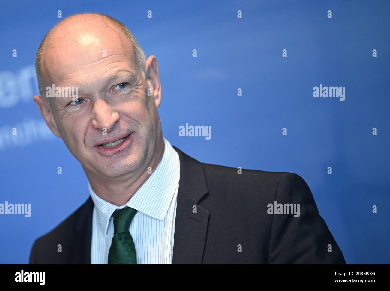 Munich, Germany. 24th May, 2023. Airport CEO Jost Lammers speaks before ...