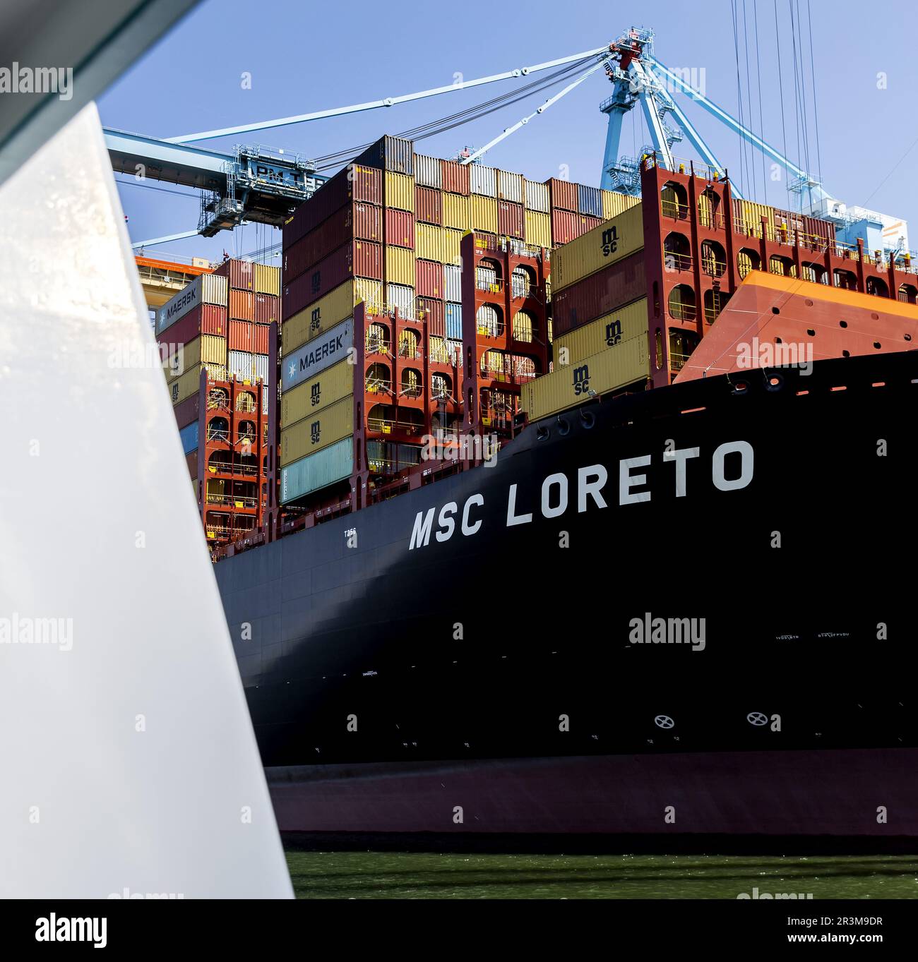 ROTTERDAM - The MSC Loreto, the largest container ship in the world, in ...