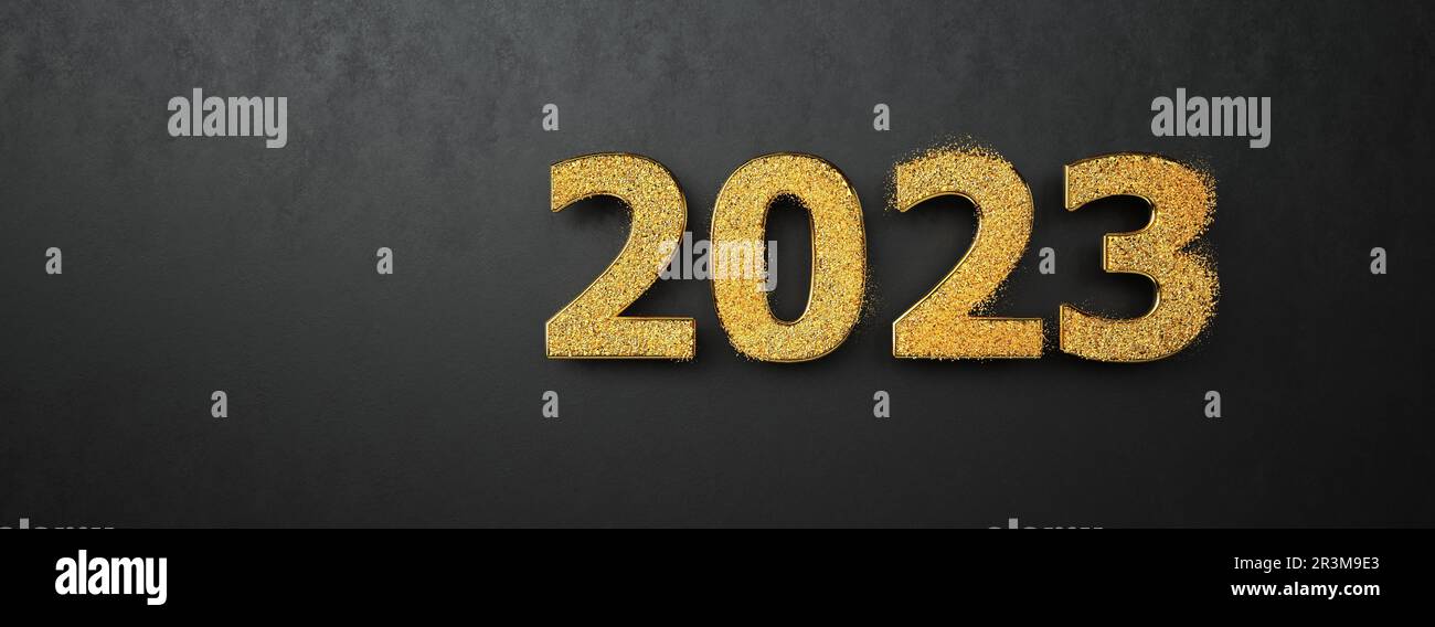 2023 Golden Numbers Stock Photo - Alamy