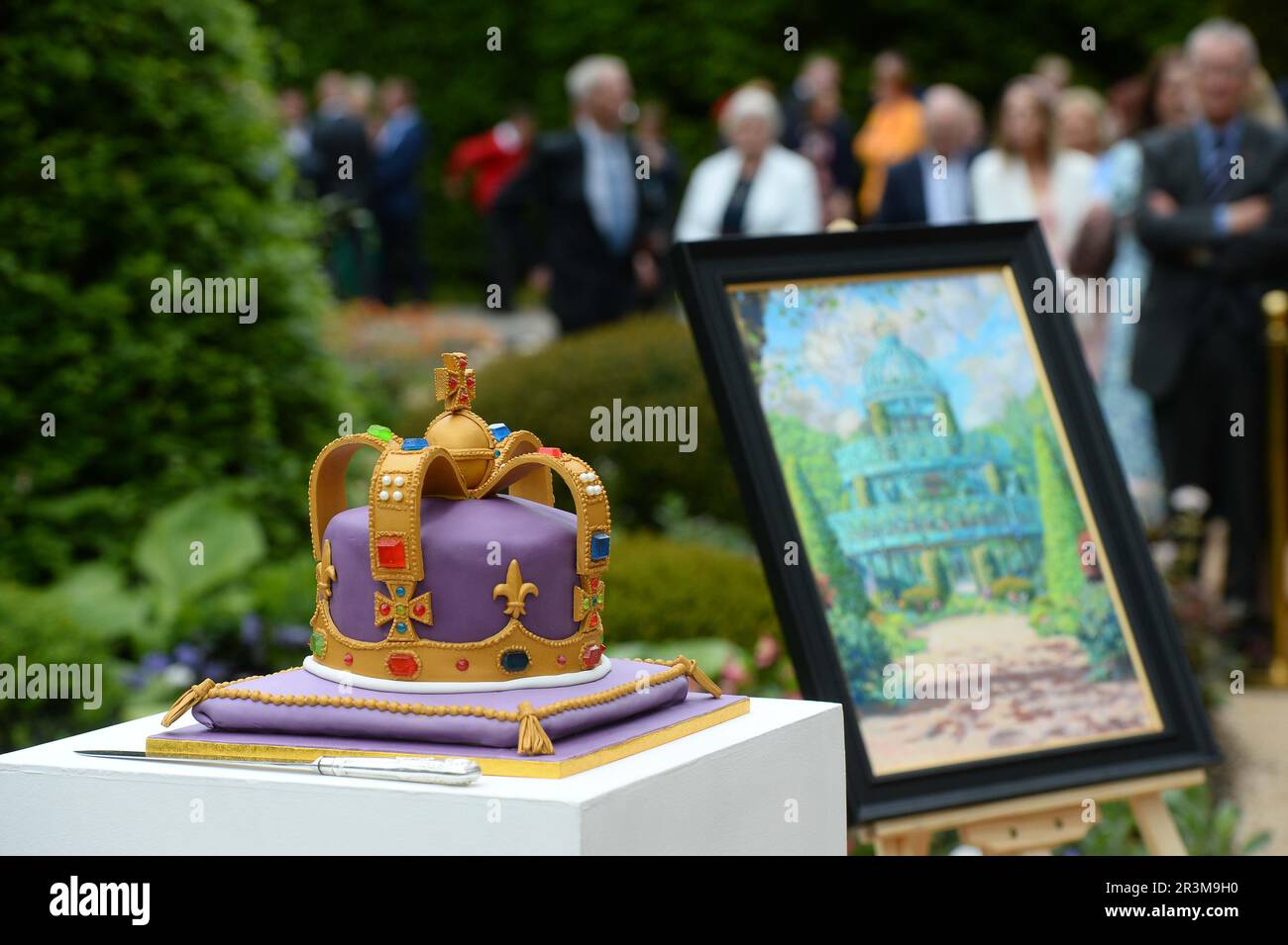 The cake that was cut by King Charles III and Queen Camilla as they ...