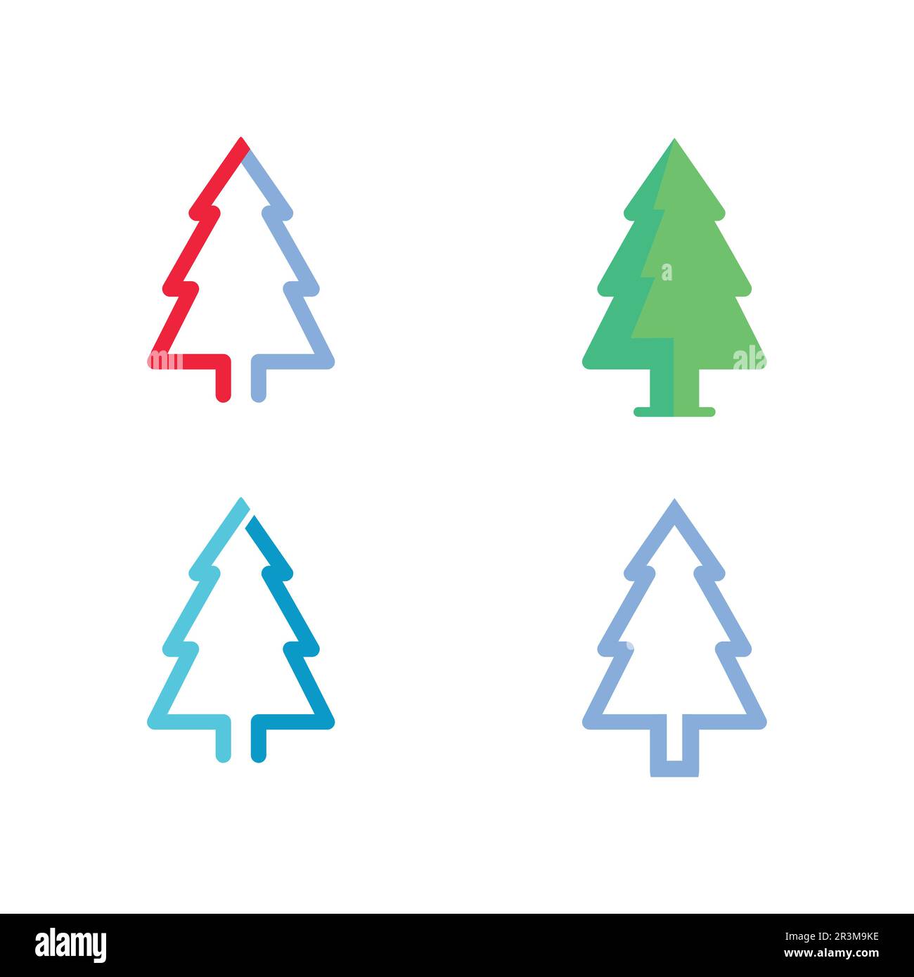 merry Christmas icon Tree vector illustration and logo design Stock ...